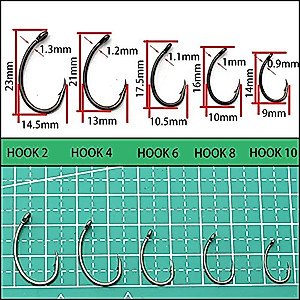Fishinghooks 3 0PCS, Sea Water/Freshwater Fish Hook, High Carbon Steel Coated Puncture Fishing Accessories Fish Hook Fishing Hook (Color : 2#, Size : 30pcs)
