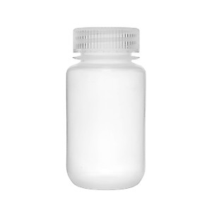 EISCO Reagent Bottle, 125ml - Wide Mouth with Screw Cap - Polypropylene - Translucent