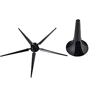 EASTROCK Portable Trumpet Stand Holder Metal with 5 Leg Foldable Detachable Trumpet Holder Stable Metal Legs for trumpet, Black (Stand)