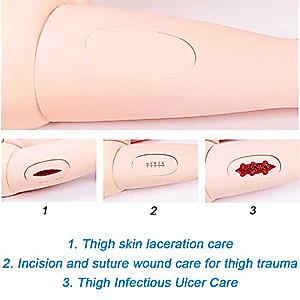 LVMMO 170cm Life Size Patient Care Manikin Training CPR Simulator Basic Geri Nursing Skills Geriatric Human Model Mannequin Full Body for Students Education Teaching Medical Training Skills