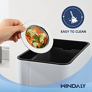 4PCS Kitchen Sink Strainer, WINDALY Stainless Steel Sink Drain Strainer with Large Wide Rim 4.5" Diameter, Sink Filter for Most Standard 3-1/2 Inch Kitchen Drain