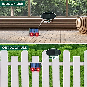Qualirey 4 Pack Solar Ultrasonic Cat Repellent Outdoor Deer Repellent Devices with Strobe Flashing Light Waterproof Solar Animal Repeller Fox Deterrent for Wolves Dog Garden Yard