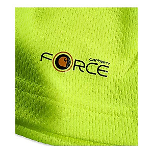 Carhartt Men's High-Visibility Force Relaxed Fit Lightweight Color Enhanced Short-Sleeve Pocket T-Shirt , Brite Lime, X-Large