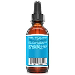 NiacinaMax Serum with 10% Niacinamide (Vitamin B3), Tea Tree Oil, Calendula Extract, Allantoin and Vit. B5 & E – Enhanced Dermal Penetration – Shrinks Pores & Reduces Blemishes on Skin – 2 oz / 60 ml
