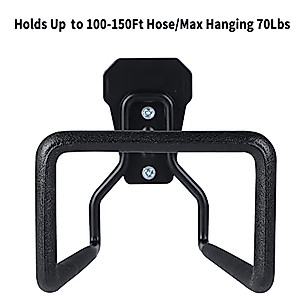 TOZA Hose Holder,Garden Hose Holder Hook Heavy Duty Metal Hose Hanger Wall Mount Holds Up to 100-150Ft Hose for Outside Garden Yard Garage