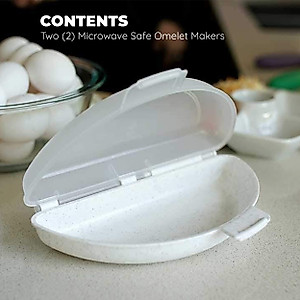 Good Living Microwave Omelet Maker, Quick and Easy Omelets, No Oil or Butter Needed, Dishwasher Safe #16835, 2-Pack