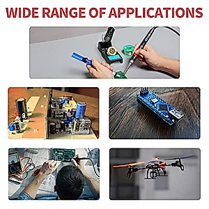 YIHUA 928D-III Soldering Iron,110W High Power, Fully Digital Display °F /°C- Temperature Control Soldering Tool, Accurate 194~896°F, with ON/OFF Switch, Iron Tip, Brass Wool, Automatic Sleep Mode