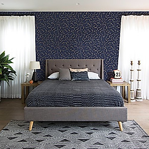 Novogratz x Tempaper Navy Constellations Removable Peel and Stick Wallpaper, 20.5 in X 16.5 ft, Made in the USA