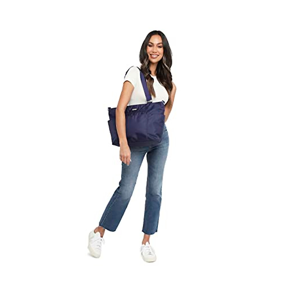 Baggallini Essential Laptop Tote Bag for Women - Work Tote Bag with Laptop Sleeve - Travel Shoulder Bag with Luggage Sleeve