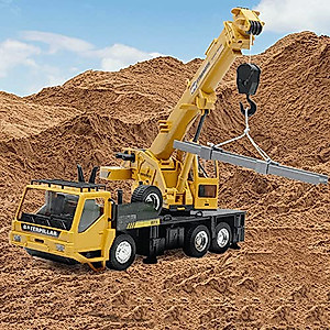 HEBXMF 2.4G Off-Road RC Trucks Tower Cranes Remote Control Construction Toy Loaders RC Engineering Vehicle Models,RC Car Cranes, Educational Toys, Gifts for Children