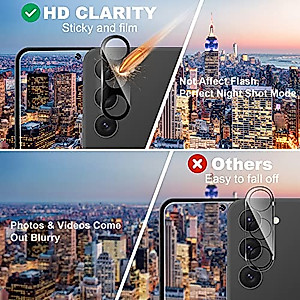 LYWHL for Samsung Galaxy S23 Screen Protector, 3 Pack Tempered Glass 9H Hardness Case Friendly HD Clear Film + 3 Pack Camera Lens Glass Protector for Galaxy S23 [Compatible Fingerprint]