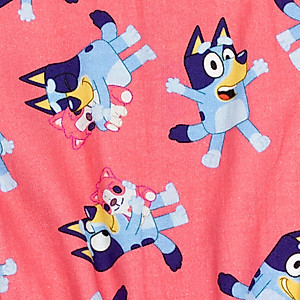 Bluey Polly Puppy Toddler Girls French Terry Sleeveless Romper Pink 2T