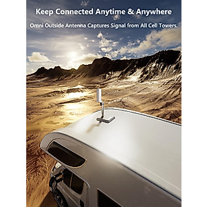 Cell Phone Signal Booster for RV | Boosts 5G 4G LTE for All U.S. Carriers - Verizon, AT&T, T-Mobile & More on Band 2, 4, 5, 12, 13 and 17 | Easy to Setup | FCC Approved