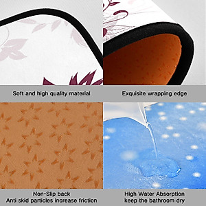 Magic Fairy Flowers Girl Butterfly Kitchen Rugs and Mats 2 Pieces Anti Fatigue Kitchen Rug Set Non-Slip Bath Mat Entry Floor Carpet Entrance Door Mat Runner 20"x28"+20"x47"