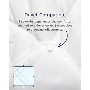 ViscoSoft All Seasons Twin/Twin XL Down Alternative Reversible Quilted Comforter - Breathable Premium Twin Extra Long Microfiber White Duvet Cover Insert