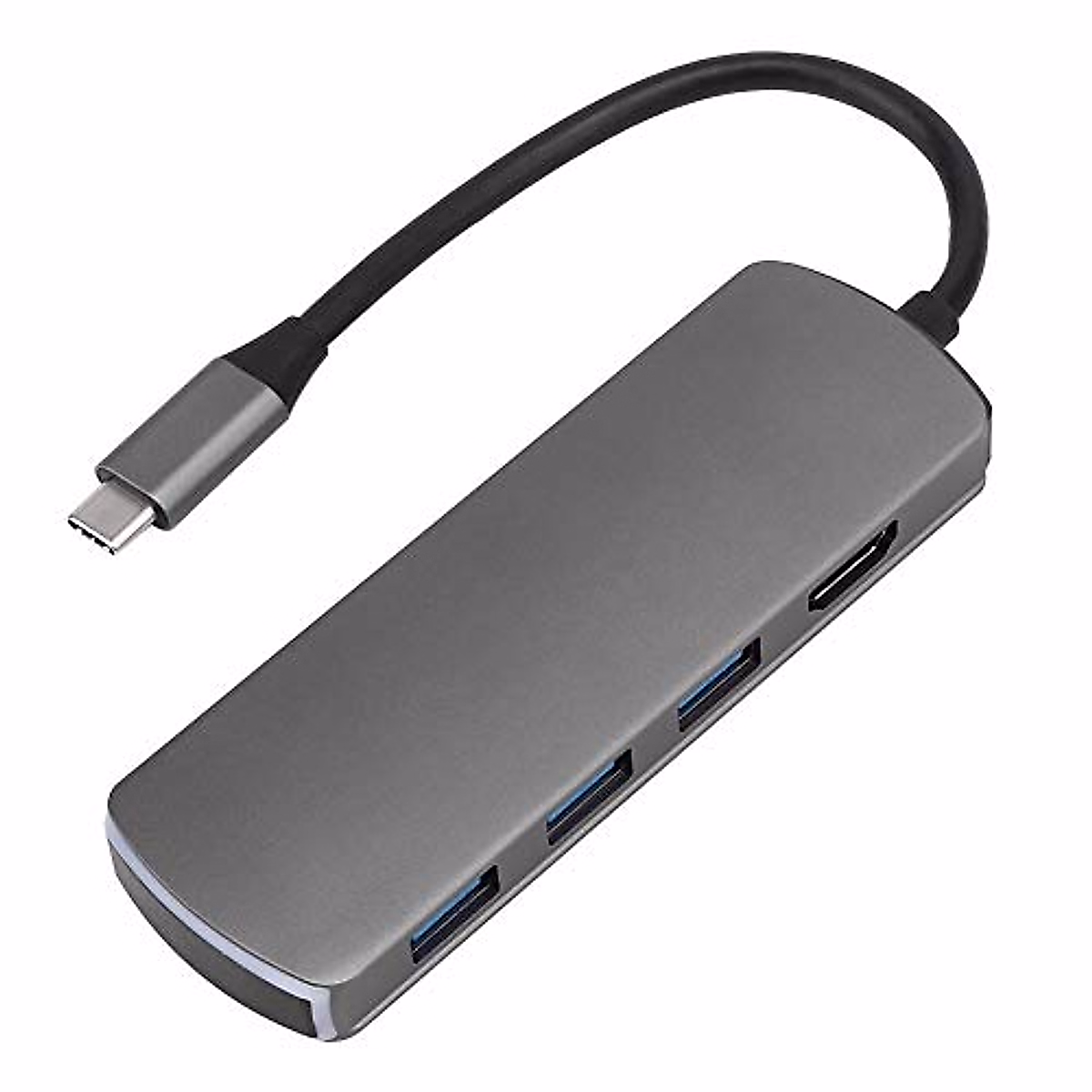 USB C Hub HDMI Adapter, 6-in-1 Multifunctional Type C to HDMI USB with Breathing Light, Memory Card Reading, Simple External U Disk, Mouse, Mobile Hard Disk