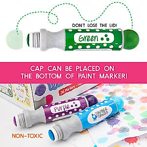 Washable Dot Markers 36 Pack With 118 Activity Sheets For Kids, Gift Set With Toddler Art Activities, Preschool Children Arts Crafts Supplies Kit, Special Holiday Bingo Dabbers Dobbers, Dauber Dawgs