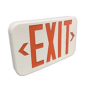 AmazonCommercial LED Emergency Exit Sign, UL Certified, 1-Pack, Double Face Exit with Battery Backup