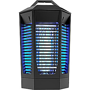 Bug Zapper Outdoor Indoor, 4200v High Powered Mosquito Zapper with Dusk to Dawn Light Sensor, 18W Electric Bug Mosquito Zapper Killer Up to 2300 Sq Ft for Patio Garden Home Kitchen
