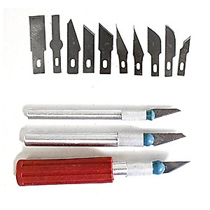 BLADE PRO 16 Piece Hobby Knife Set | 13 Razor-Sharp Blades & 3 Professional Handles | Custom Fit Storage Box 4" x 8" (10.16 cm x 20.32 cm) | Essential Craft Toolkit