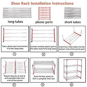 Xerhnan 3-Tier Stackable Small Shoe Rack, Lightweight Shoe Shelf Storage Organizer for Entryway, Hallway and Closet(Pink)