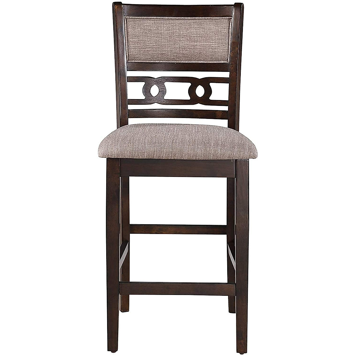 New Classic Furniture Gia 5-Piece Dining Table with Four Chairs, 42" Counter Set, Cherry