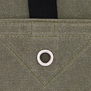 WHITEDUCK Canvas Tarp Heavy Duty Waterproof 18 oz. Mold & UV Resistant, Rustproof Grommets, Industrial & Commercial Cloth Tarp (Cut Size: 7'x9', Finished Size: 6'6" x 8'6", Olive)…