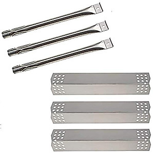Grill Replacement Parts for Grill Master 720-0737, 720-0769, Heat Plate Burner Shield Flame Deflectors and BBQ Grill Burner Replacement for Nexgrill Grillmaster 720-0737 720-0769 Gas Grill Models