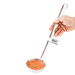 Restaurantware Met Lux 8 Ounce Portion Ladle 1 Multipurpose Portion Serving Spoon - Does Not Corrode Dishwashable Stainless Steel Portion Control Serving Utensil Premium