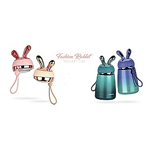 AINAAN Double Stainless Steel Vacuum Girl Thermos Coffee Cup Durable Leakproof BPA Free Travel Office School （Black