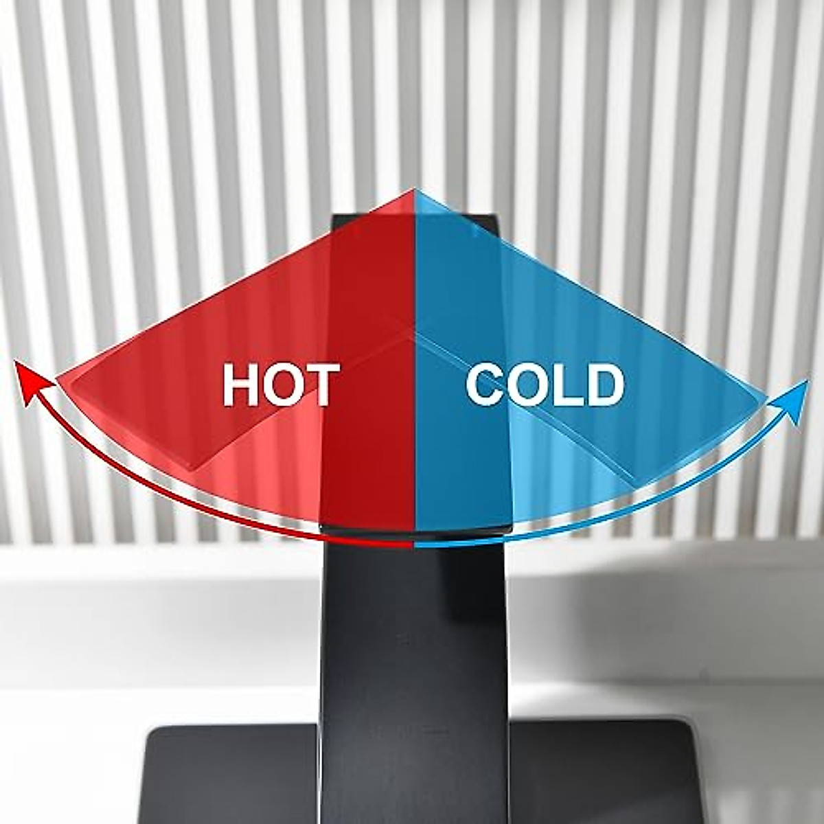 FROPO Black Bathroom Sink Faucet - Waterfall Bathroom Faucets Single Handle Lavatory Faucet with Pop-up Drain, 1 or 3 Hole Black Vanity Sink Faucet