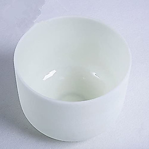 TAIFENG F Note Heart Chakra Quartz Frosted Crystal Singing Bowl 8 inch