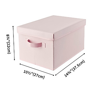 GRANNY SAYS Bundle of 3-Pack Fabric Storage Bins with Lid & 3-Pack Storage Bins for Closet Organization