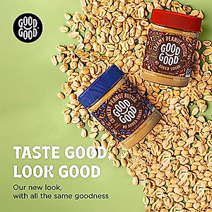 GOOD GOOD Creamy Peanut Butter Keto Friendly - Low Carb & No Added Sugars - Vegan - No Palm Oil or Preservatives - Non-GMO - 12 oz / 340g (Pack of 1)