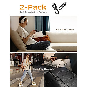 AINOPE USB C Cable 6.6FT[2-Pack, 60W] Nylon Braided Type C Charging Cable Fast Charge, Type C to Type C Cable Compatible with iPad Pro/Air/Mini 6 MacBook Air Galaxy Note