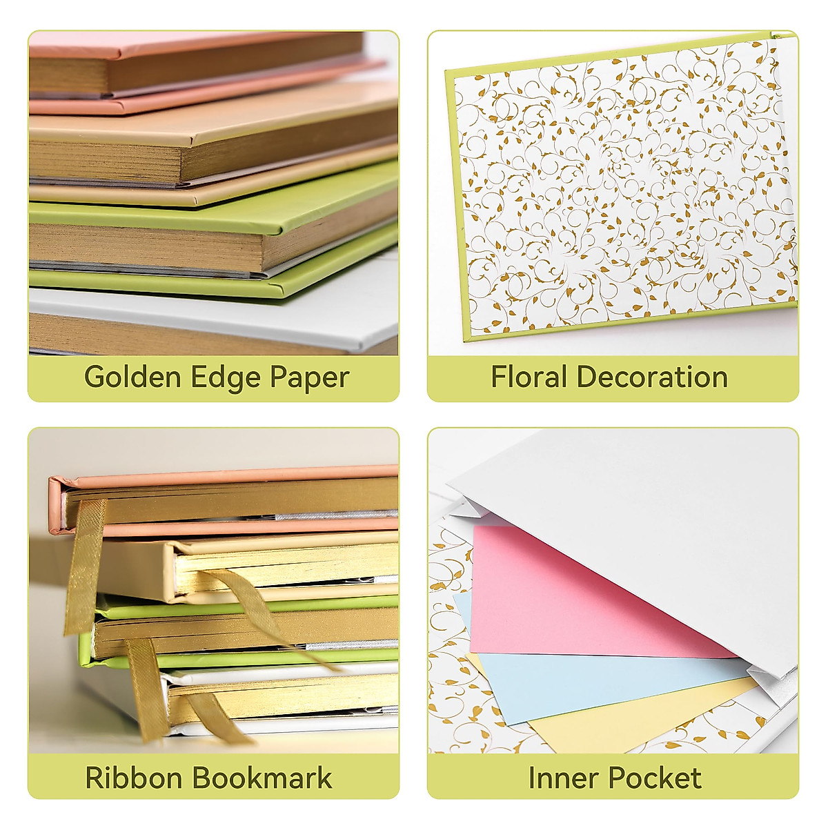 Artake Wedding Guest Book with Pen & Sign, Gold Foil Lettering Hardcover Palaroid Wedding Reception 7" x 9" Alternative Baby Shower, Wedding, Graduation, Party, Brithday Guest book Wedding Supplies