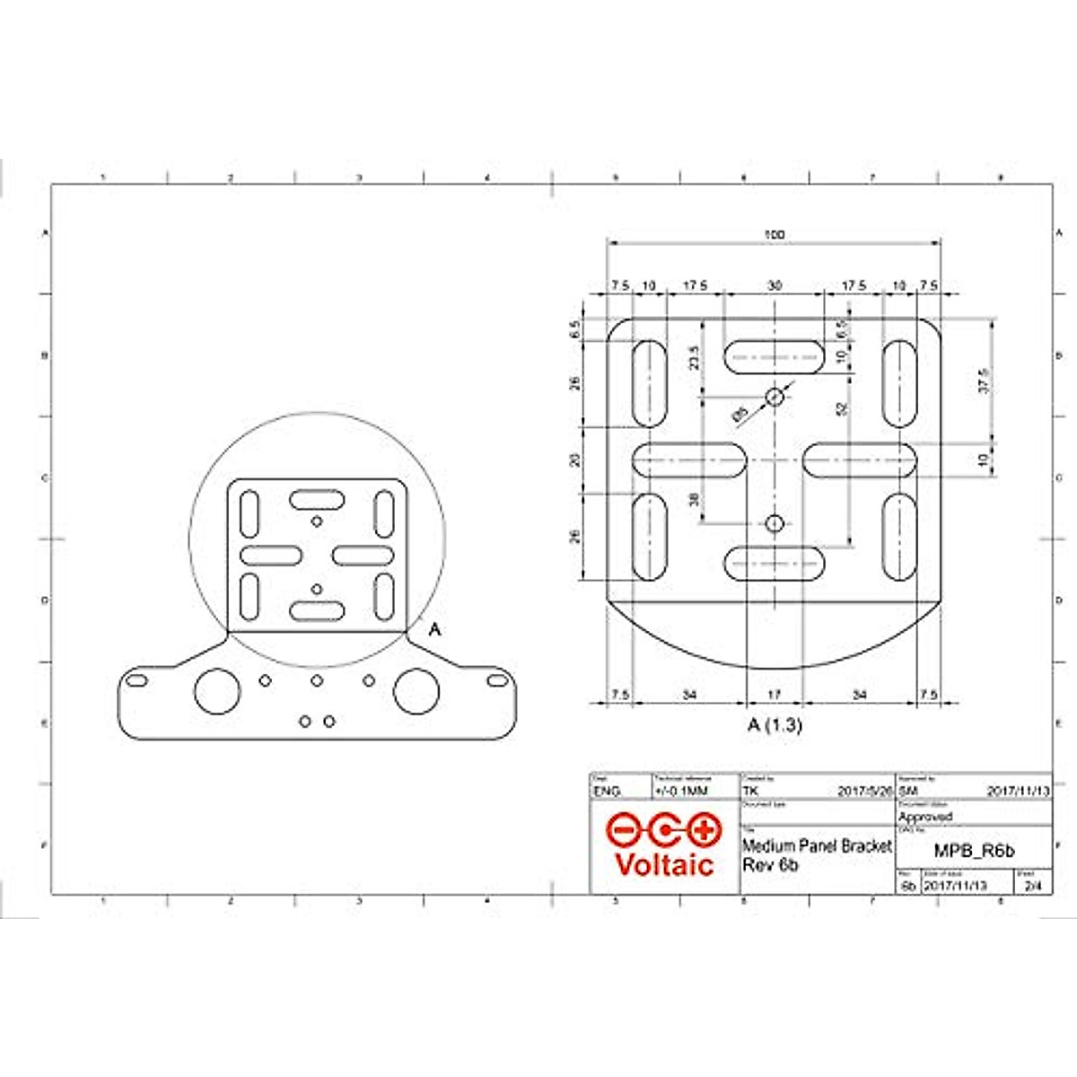 Voltaic Systems - Solar Panel Mounting Bracket (Medium) | Compatible with 3.5W - 10W Voltaic Solar Panels