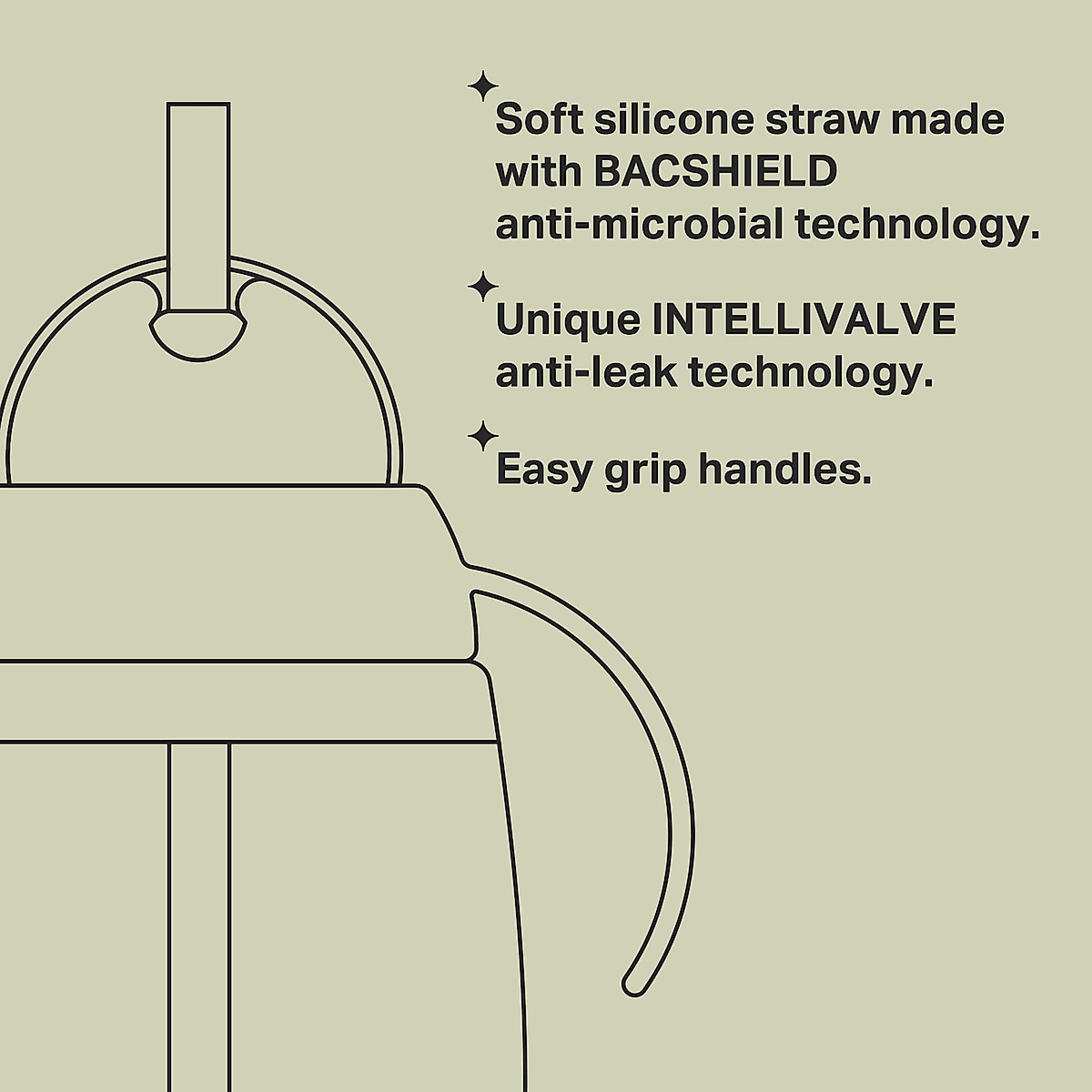 Tommee Tippee Superstar Weighted Straw Cup for Toddlers, 6 months+, 10oz, Shake and Spill-Proof, Antimicrobial Straw, Pack of 2, Pink