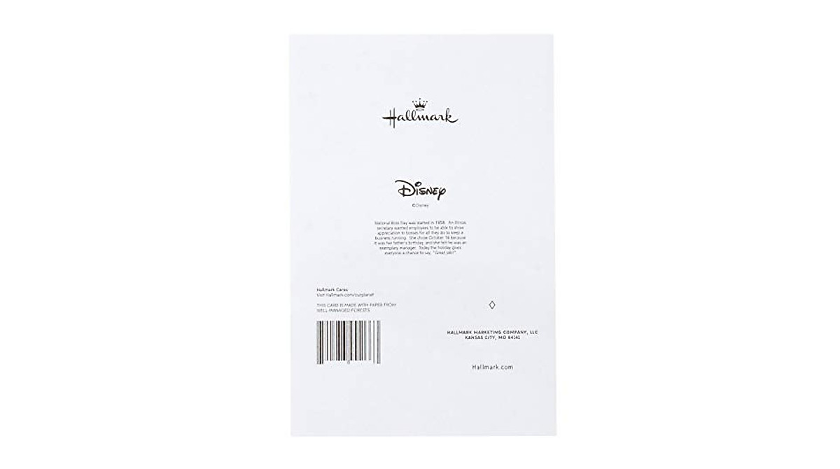 Hallmark Disney Boss's Day Card for Your Boss