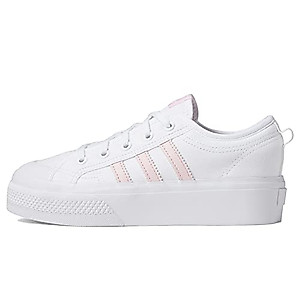 adidas Originals Girl's Nizza Platform (Little Kid) White/Clear Pink/White 2.5 Little Kid M