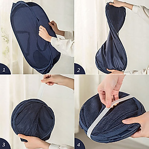 LATERONON 4 Pcs Collapsible Laundry Baskets, Opening Laundry Hamper, Foldable Laundry Basket, Dirty Clothes Basket for Clothes & Laundry-Home Organization