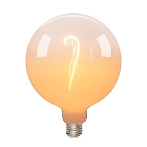 ONEWISH G150 Globe LED Bulb - Gradient Black Clear Glass Decorative Design, E26 LED Filament Bulb, Warm Lighting for Livingroom Kitchen Island, Café, Ceiling Hanging Light Fixture φ150mm(6")