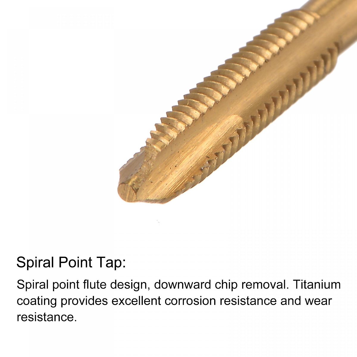 uxcell M3 x 0.5 Spiral Point Thread Tap and 2.5mm Twist Drill Bit Set, Metric Titanium Plated 6542 High Speed Steel Machine Screw Thread Tap Threading Tool