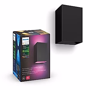 Philips Hue White & Color Resonate Outdoor Wall Light, Use with Alexa, Homekit & Google Assistant (Hue Hub Required)