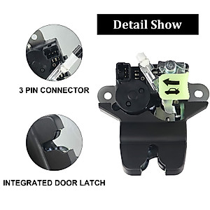 81230-D4000 Tailgate Latch Lock Actuator Motor Tail Gate Trunk Latch Fits for 2016 2017 2018 2019 2020 Kia Optima Engine Replaces 81230D4000 - Rear Trunk Lid Latch Lock Assembly by Sikawai