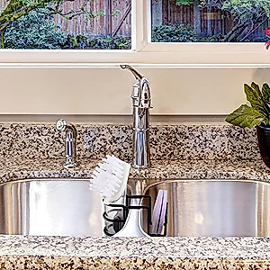 Dish Wand Holder Sink Brush Holder Dish Brush Holder Dish Scrubber Holder for Kitchen Sink (2 Pieces)