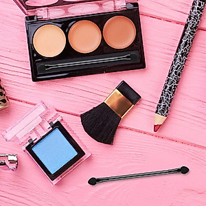 AaKode 30PCS Disposable Dual Sides Eye Shadow Sponge Brushes Makeup Applicator, Professional Double-End Eyeshadow Brushes Cosmetic Tool(12CM, Black)