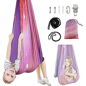 Sensory Swing Indoor Outdoor for Kids, Therapy Swing for Kids, Swing Hammock for Child & Adult with Autism, Sensory Joy Therapy Swing for Kids Joy Therapy Swing for Kids（Double Layer）