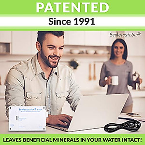 Scalewatcher 3 Original Electronic Descaler | USA Made & Patented Hard Water Softener/Conditioner Alternative | 600mA Chemical-Free and Salt-Free Electric Limescale Preventer and Remover