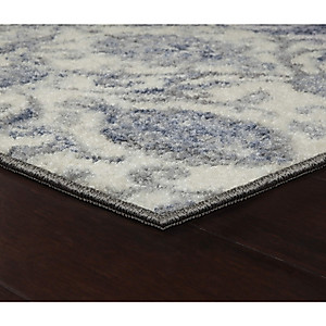 Maples Rugs Blooming Damask Rug, 1 ft 8 in x 2 ft 10 in, Grey/Blue